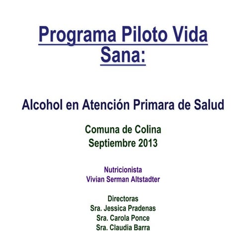 Colina vida sana alcohol | PDF