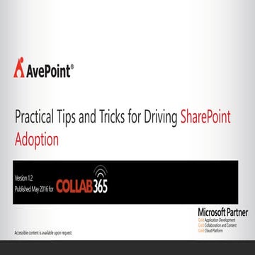AvePoint: Migration as Easy as 1, 2, 3 | PPTX