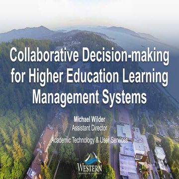Collaborative Decision-Making for Higher Education Learning Management ...