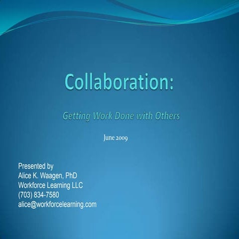 Collaboration in workplace | PPT