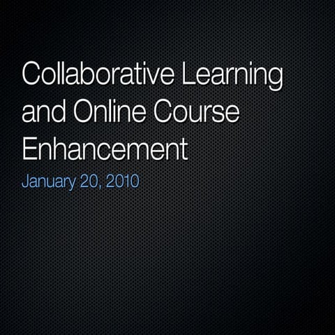 Collaboration and online learning | PPT