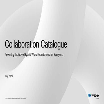 Collaboration Devices Catalogue by Webex | PPTX
