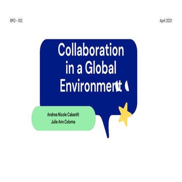 Collaboration in a Global Environment | PPTX