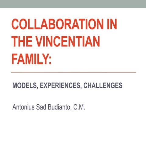 Collaboration in the Vincentian Family | PDF