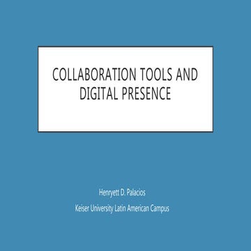 Collaboration tools and digital presence | PPT