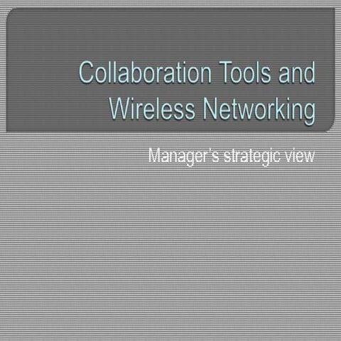 Collaboration Tools And Wireless Networking | PDF