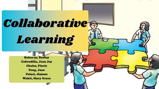 Collaborative learning ppt | PPTX