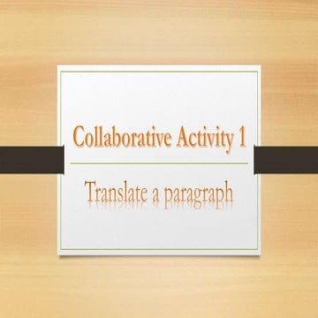 Collaborative activity task 3 Translation Techniques | PPTX