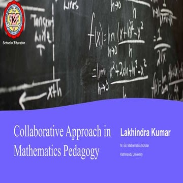 Collaborative Approach in Mathematics Pedagogy.pptx | Education