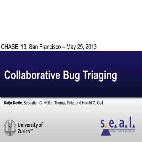 Collaborative Bug Triaging Pptx Operating Systems Computer Software And Applications