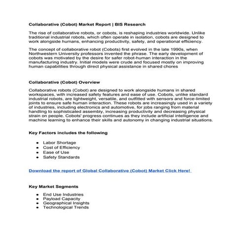 Collaborative (Cobot)Market Report .docx
