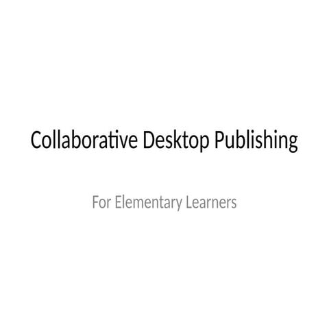 CDP Introduction for Elementary Learners | PPTX