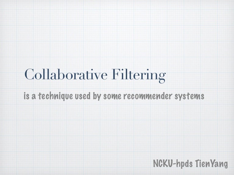 Collaborative Filtering