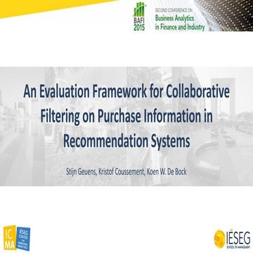 An Evaluation Framework for Collaborative Filtering on Purchase ...