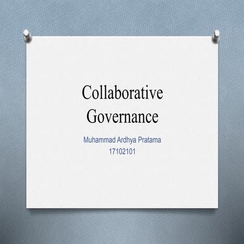 Collaborative governance | PPTX