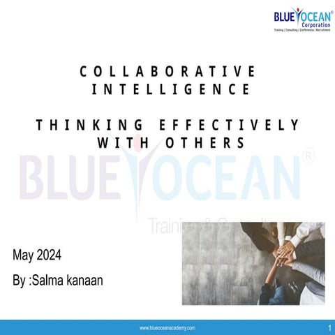 Collaborative Intelligence this is a training presentation | PPTX