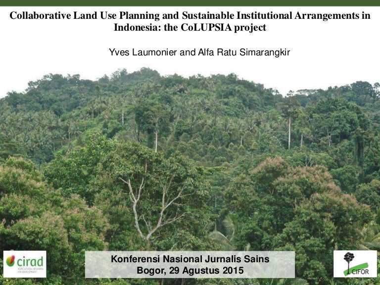 Collaborative land use planning and sustainable institutional ...