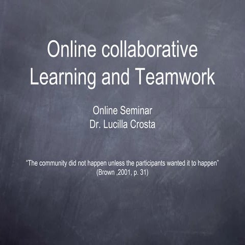 Collaborative learning crosta | PPT