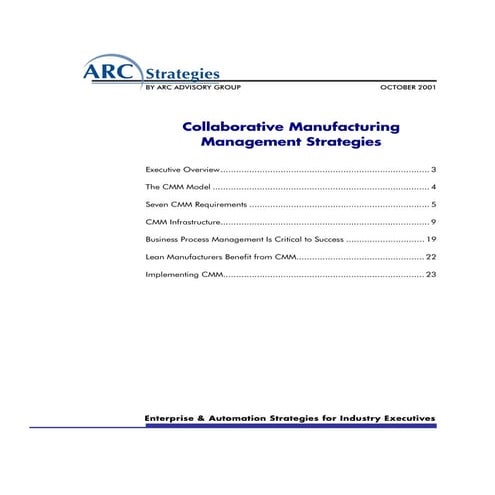 Collaborative manufacturing management strategies | PDF