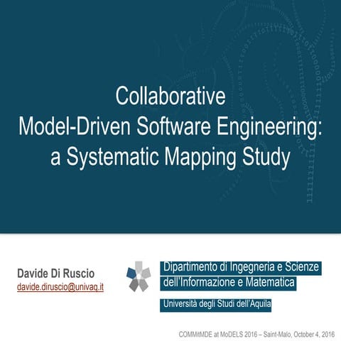 Collaborative Model Driven Software Engineering A Systematic Mapping