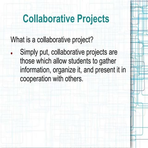 Collaborative projects (21 cs) | PPT