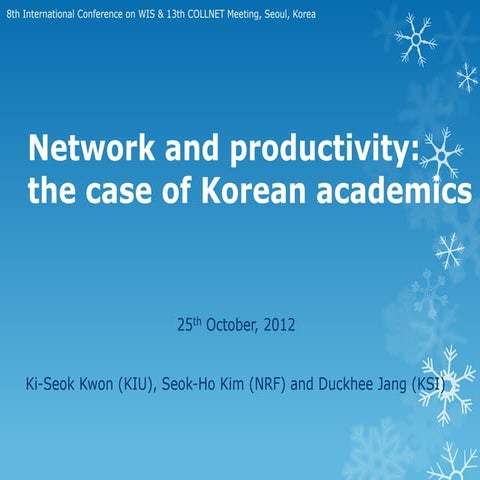 Collaborative research network and scientific productivity | PPTX