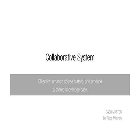 Collaborative System | PDF