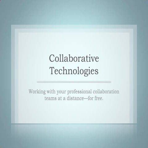 Collaborative Technologies ILC | PPTX | Web Conferencing | Computer ...