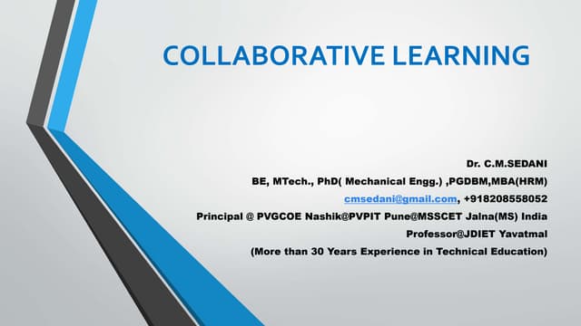 Collaborative learning ppt | PPTX