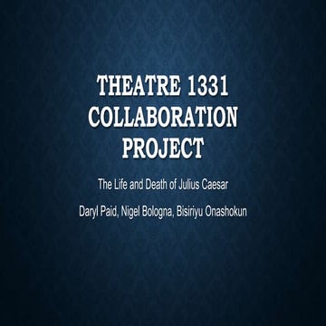 Theatre Collaboration Project | PPTX