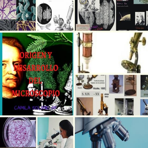 Collage ORIGEN DEL MICROSCOPIO | PDF
