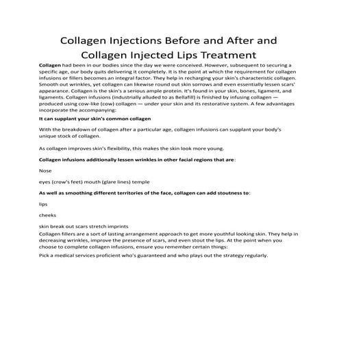 Collagen Injections Before and After and Collagen Injected Lips ...