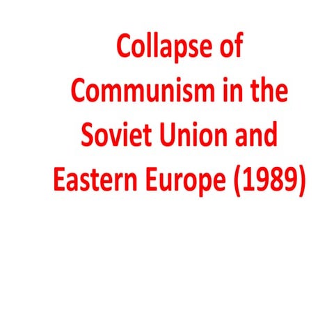 Collapse of Soviet Union | PPTX