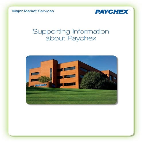 Supporting Information about Paychex | PDF