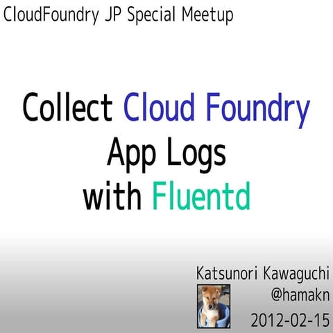 Collect Cloud Foundry App Logs with Fluentd | PDF