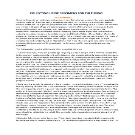 Collection of urine sample | PPT