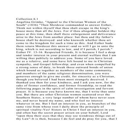 Collection 6.1Angelina Grimke, Appeal to the Christian Women of.docx