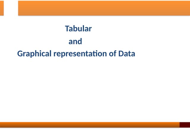 PRESENTATION OF STATISTICAL DATA | PPTX
