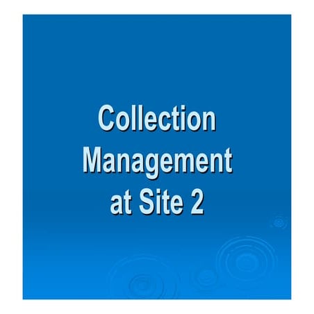 Collection development policy at Site 2 | PDF