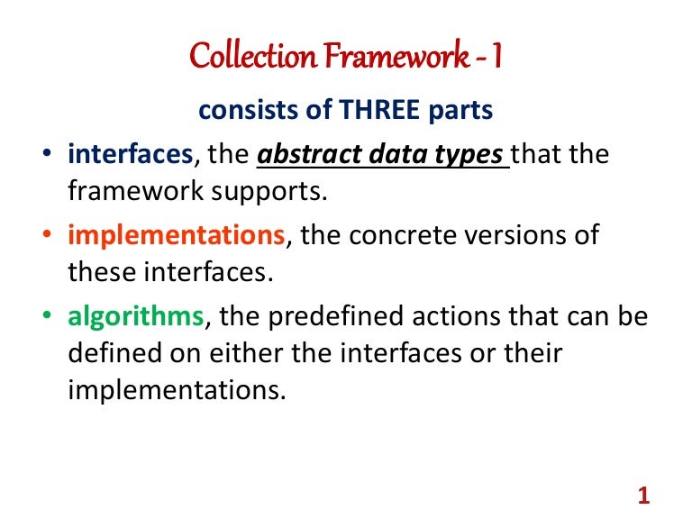 Collection framework