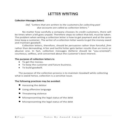 Collection messages | PDF