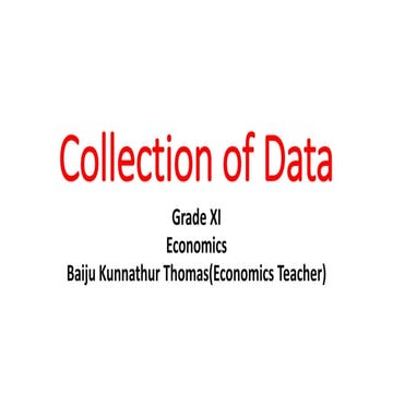 Collection of data | PPT