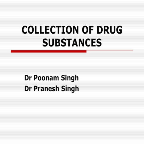 Collection of drug substances | PDF