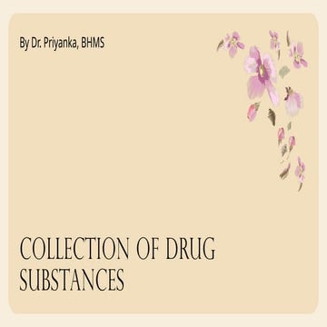 COLLECTION OF DRUG SUBSTANCES.homoeopathy | PPTX