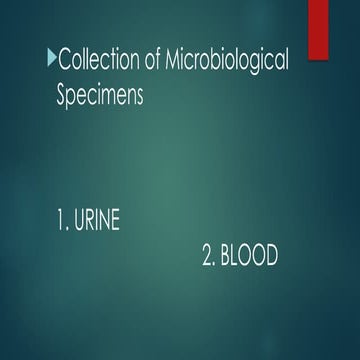 Sample Collection In Microbiology | PPT