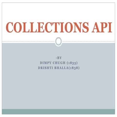 Collections Api Java Ppt 5996