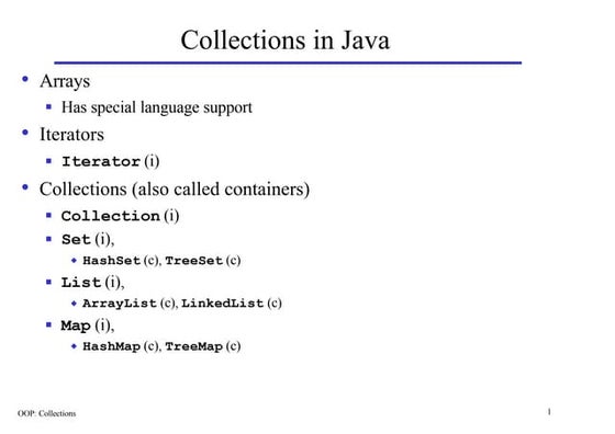 Collection Framework In Java Ppt