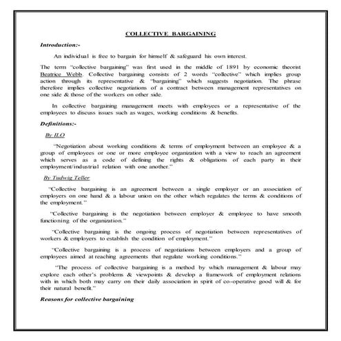 Collective Negotiation Agreement | PPTX