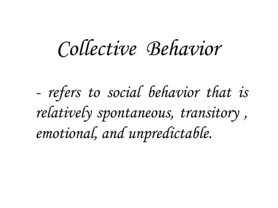 Collective behaviour | DOCX | Style & Fashion