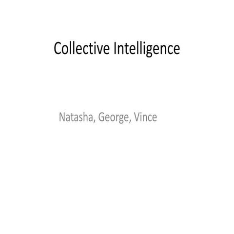 Collective intelligence | PPTX